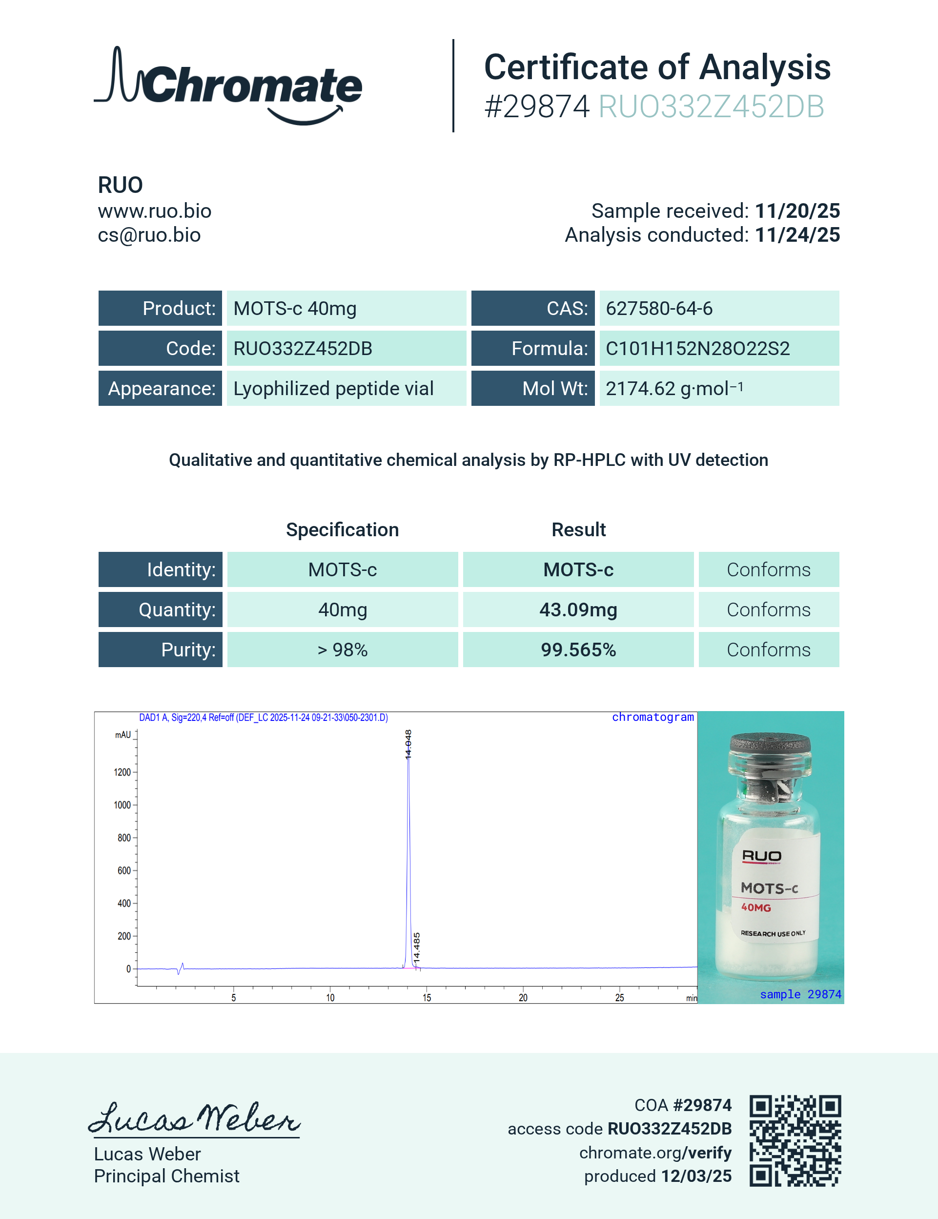 Lab Results - RUO | Premium Research Material
